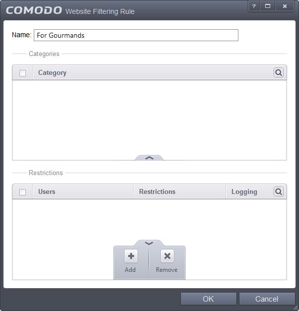 Creating And Modifying Website Filtering Rules Comodo Client Security Comodo